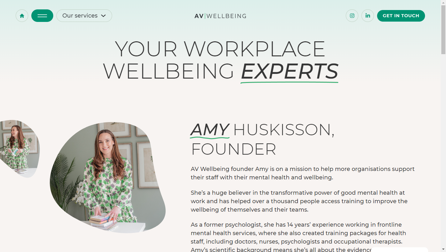 Meet Our Workplace Wellbeing Experts | AV Wellbeing